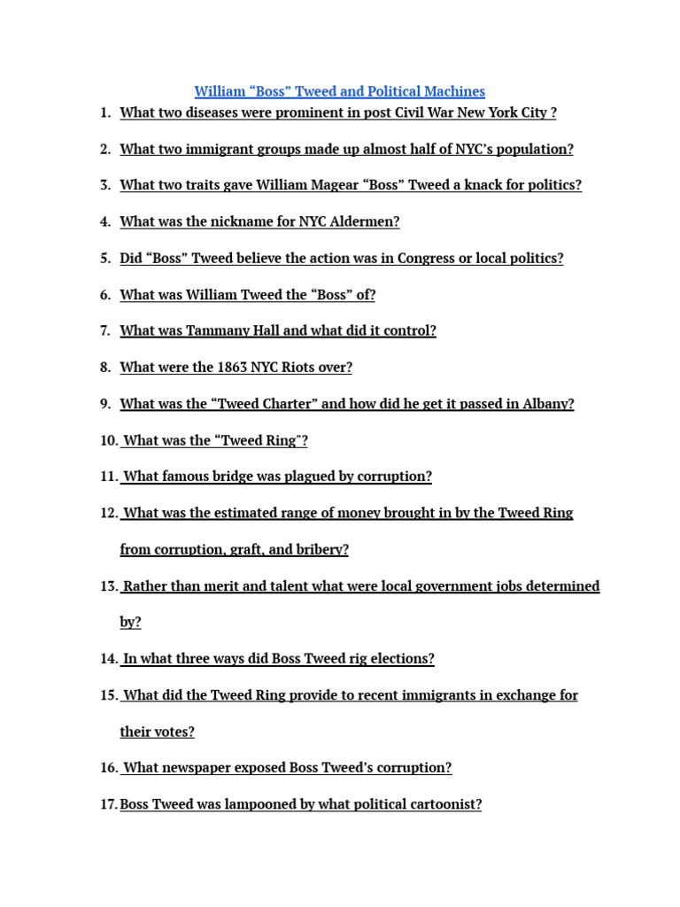Boss Tweed and NYC Political Machines | PDF | Chess Theory | Chess