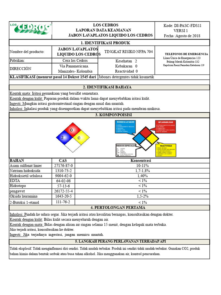 11. FDS LAVAPLATOS LIQUIDO.pdf | PDF