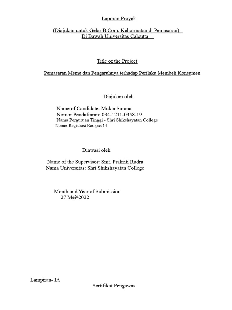 Proyek tentang Pemasaran Meme | PDF