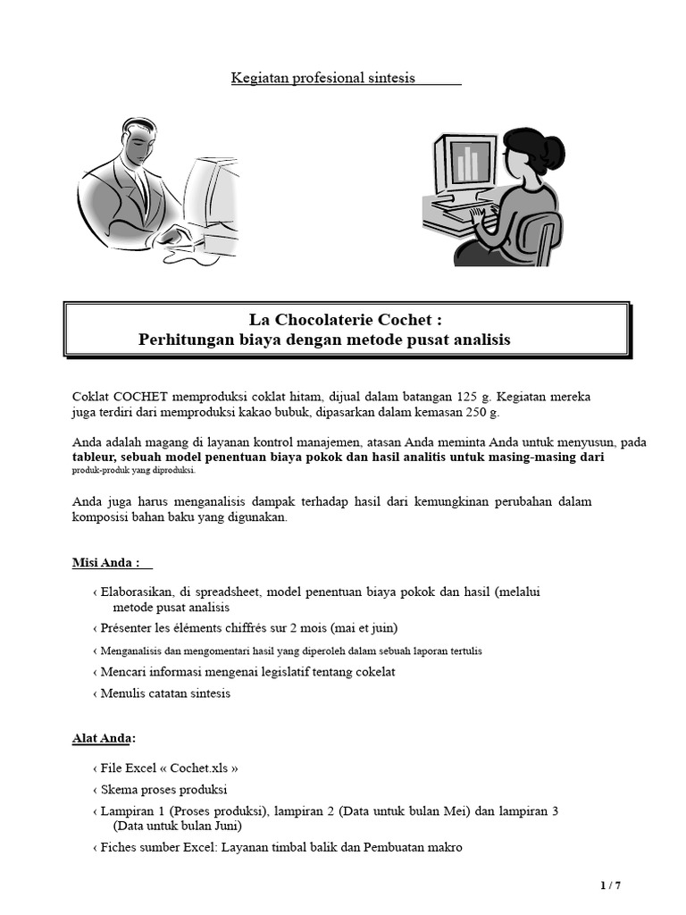 Chocolaterie Cochet _ Perhitungan Biaya dengan Metode Pusat Analisis | PDF