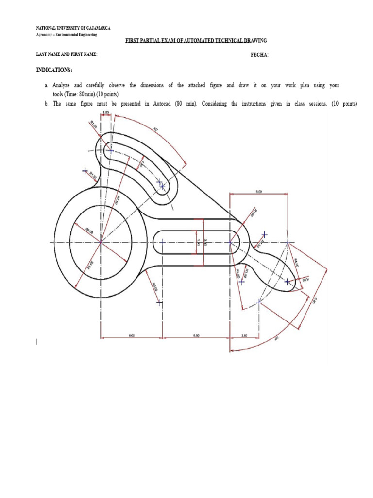 first partial drawing exam | PDF