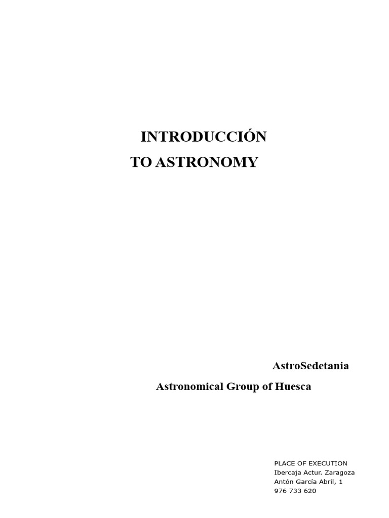 Introduction To Astronomy | PDF | Astronomy | Universe