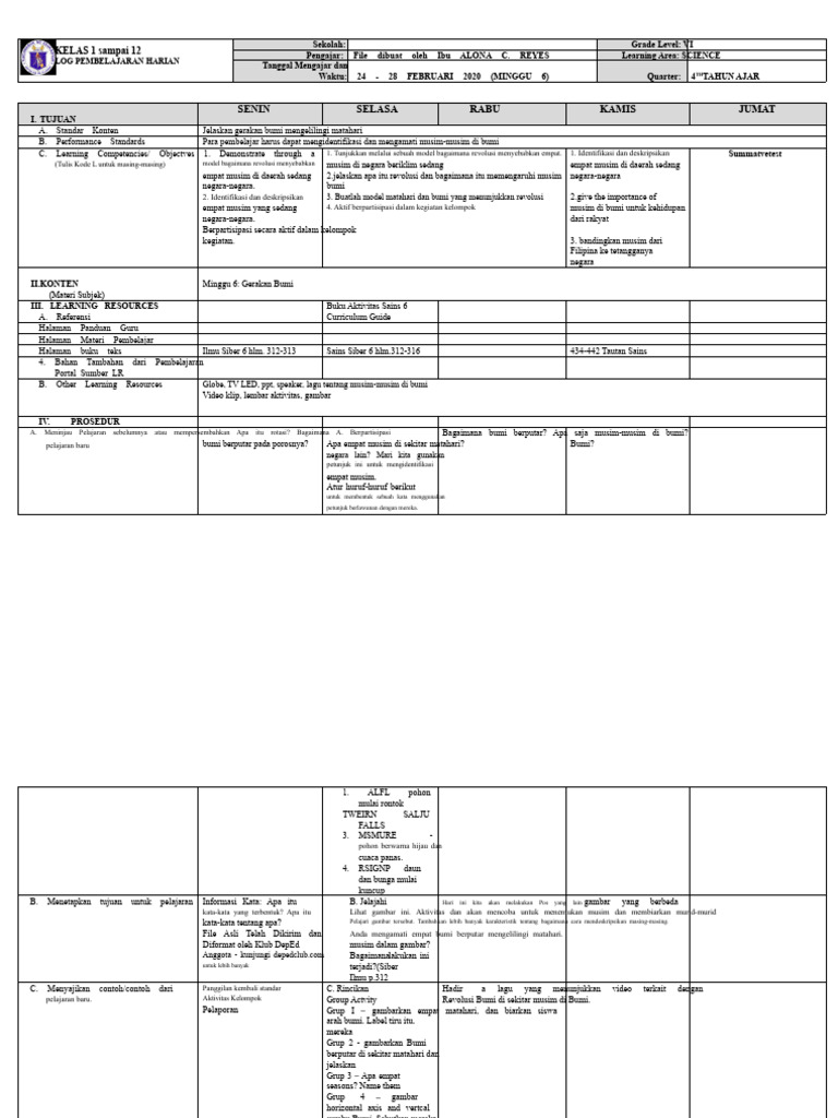 DLL_SCIENCE 6_Q4_W6.docx | PDF