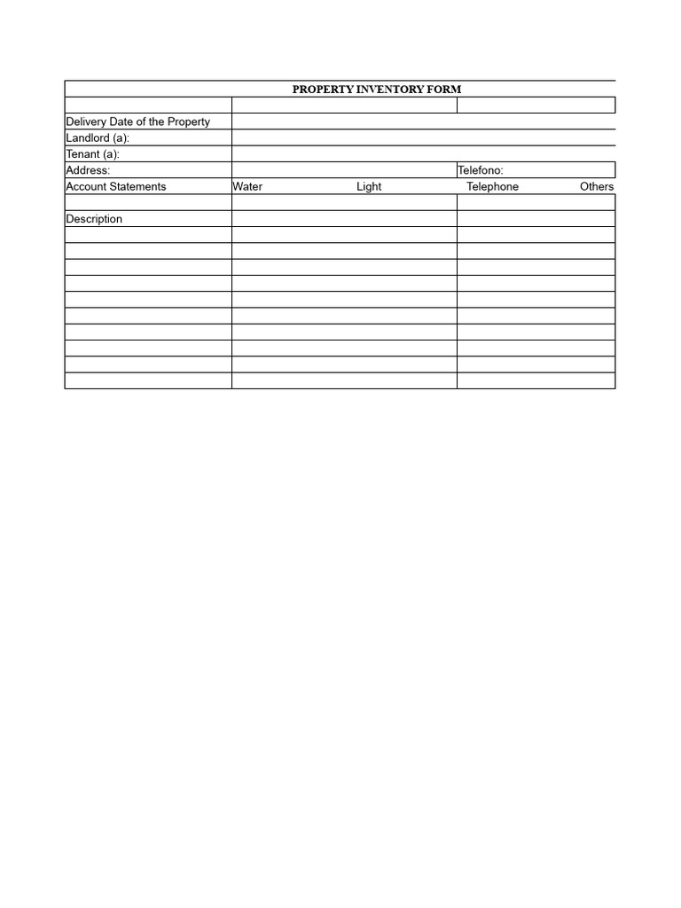 Rental Property Inventory Checklist | PDF