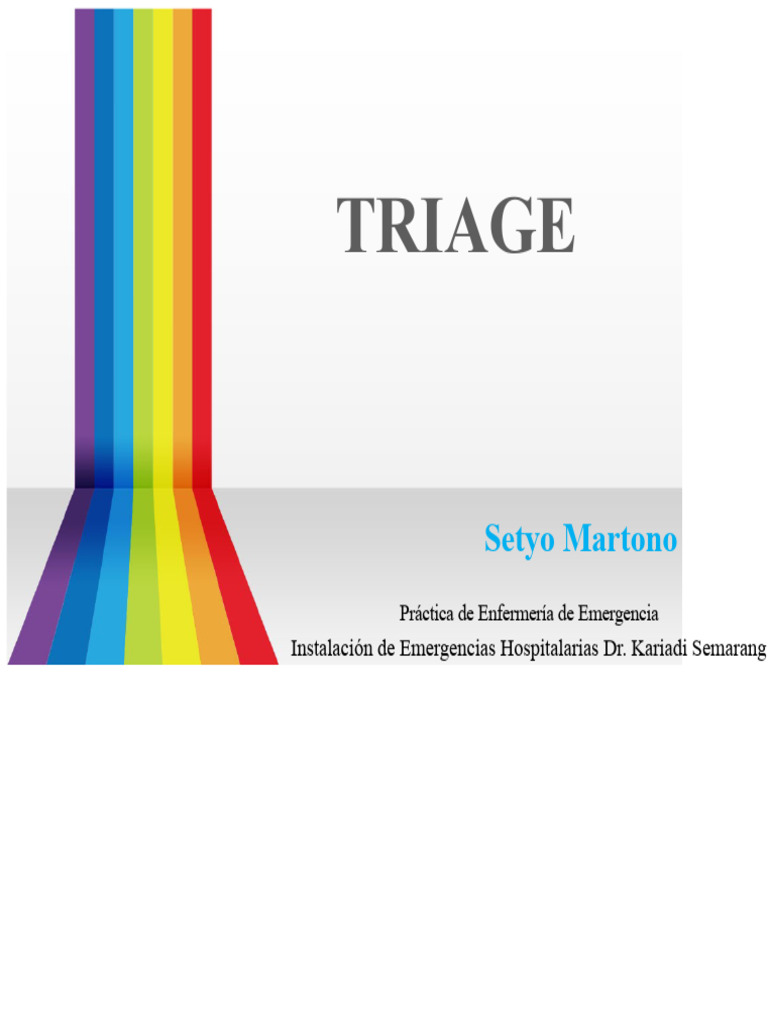 Triaje | PDF | Servicios médicos de emergencia | La seguridad