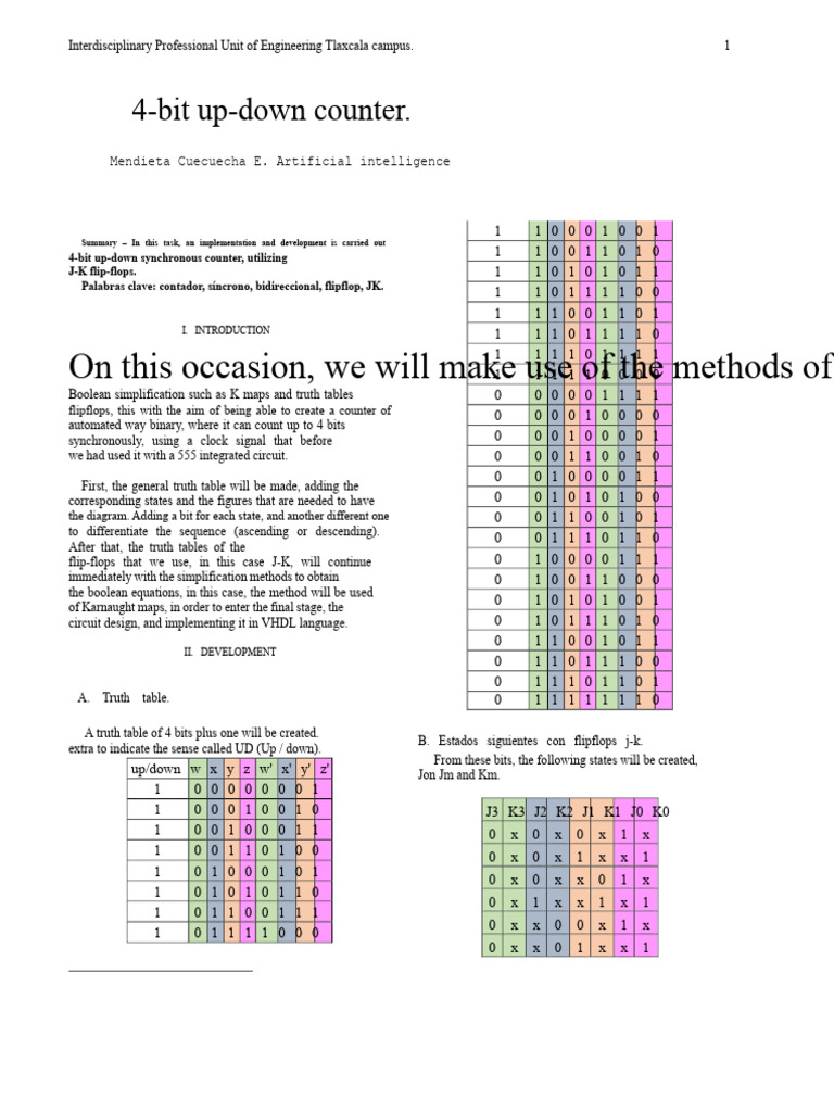 4-bit Up/Down Counter | PDF | Mathematics | Electronic Design