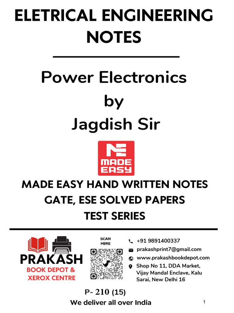 Power Electronics, Jagdish Sir | PDF