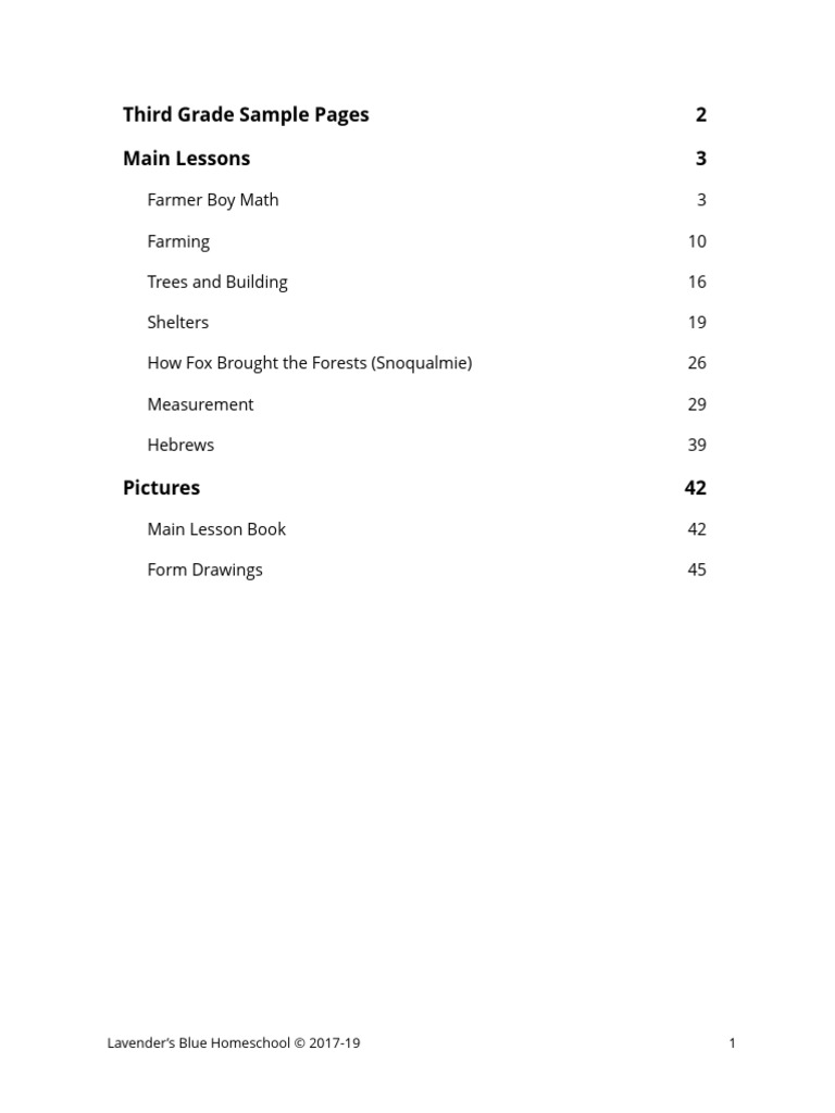 Third Grade Homeschool Curriculum Guide | PDF | Trees | Weaving