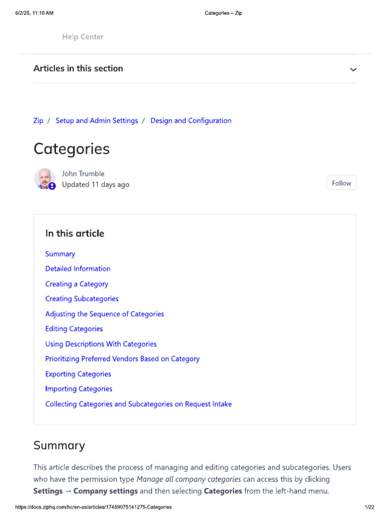 Categories | PDF