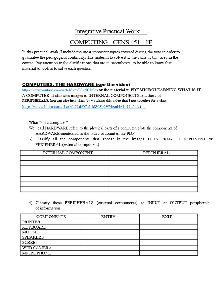 Integrative Practical Work | PDF | Proprietary Software | Computer Hardware