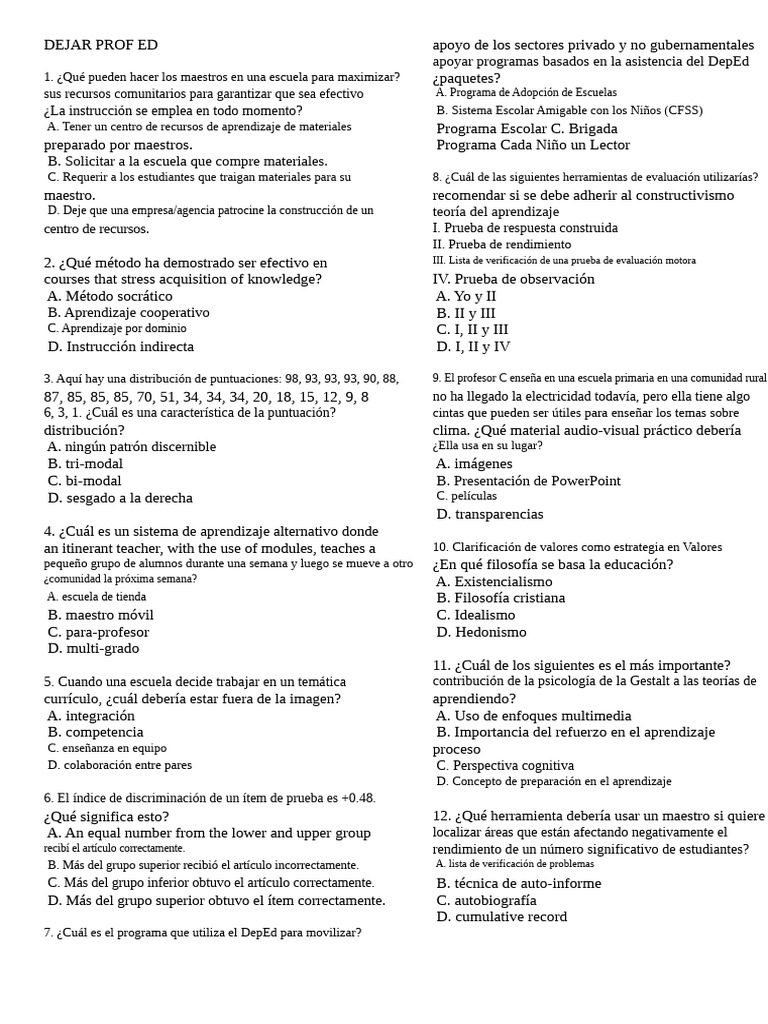 Let Prof Ed3 | PDF | Aprendizaje | Evaluación