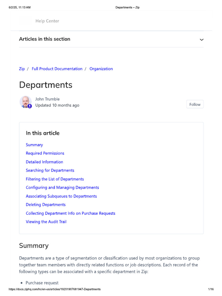 Departments | PDF