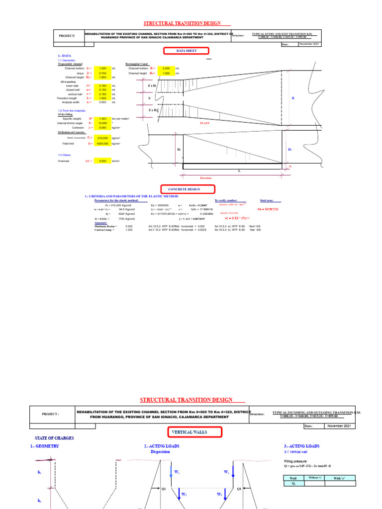 Structural Calculation Sheet Transition | PDF | Applied And Interdisciplinary Physics ...