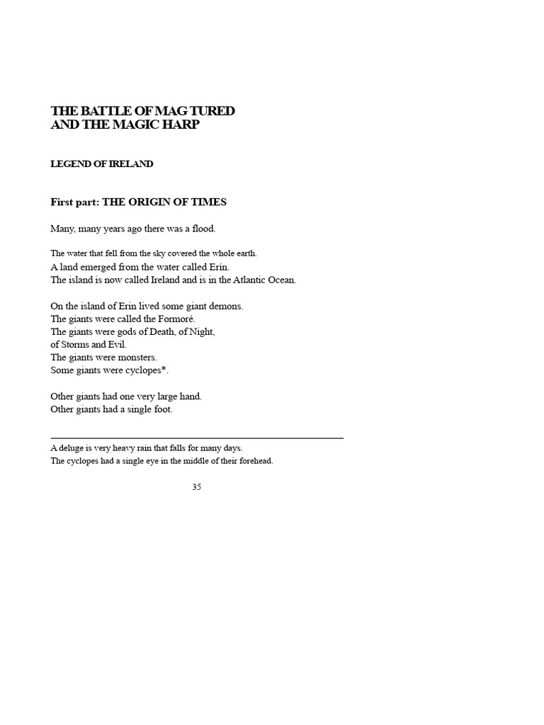 The Battle of Mag Tured: Celtic Legends | PDF