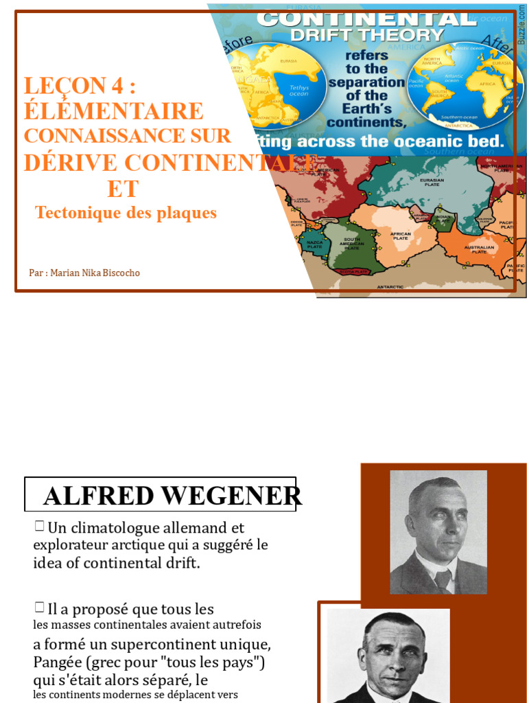 Dérive continentale et tectonique des plaques | PDF | Tectonique des ...