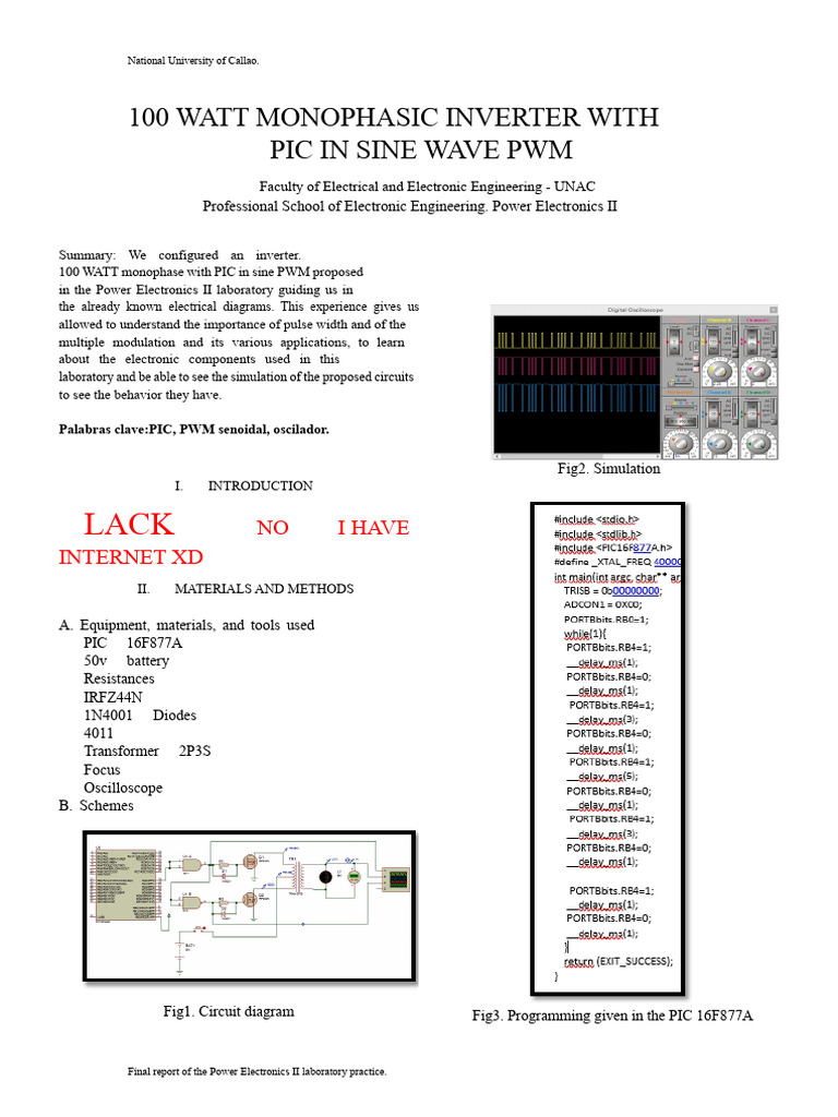 SPWM with PIC | PDF | Power Electronics | Power Inverter
