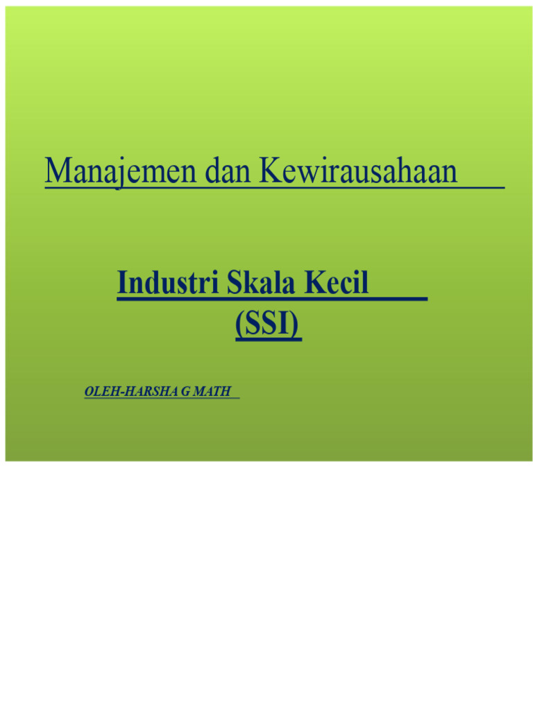 Usaha Kecil Dan Menengah (UKM) | PDF