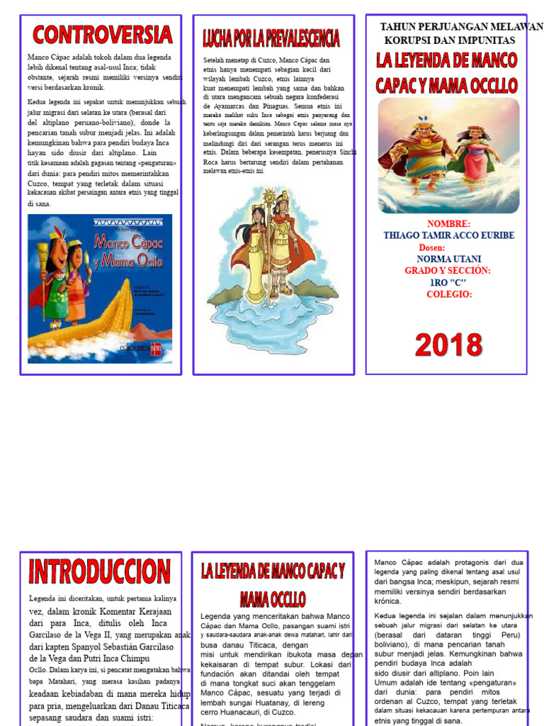 Manco Capac dan Mama Ocllo Triptych | PDF