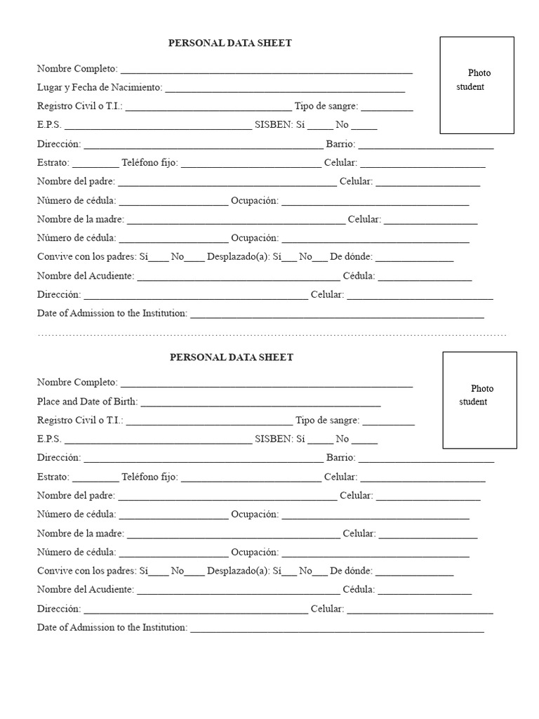 personal data sheets.docx | PDF