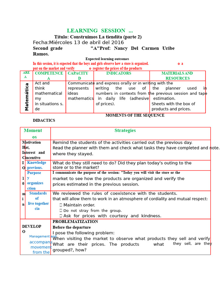 Organizing a Store: Second Grade Lesson | PDF | Prices | Money