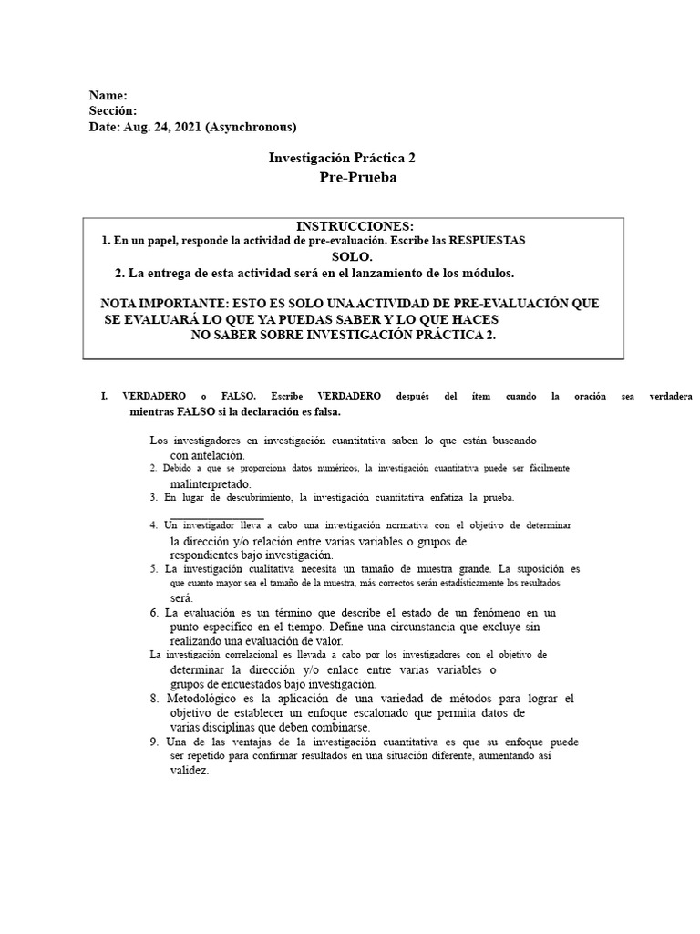 Evaluación Preliminar-G12-Investigación (1) | PDF | Investigación cuantitativa | Estadísticas