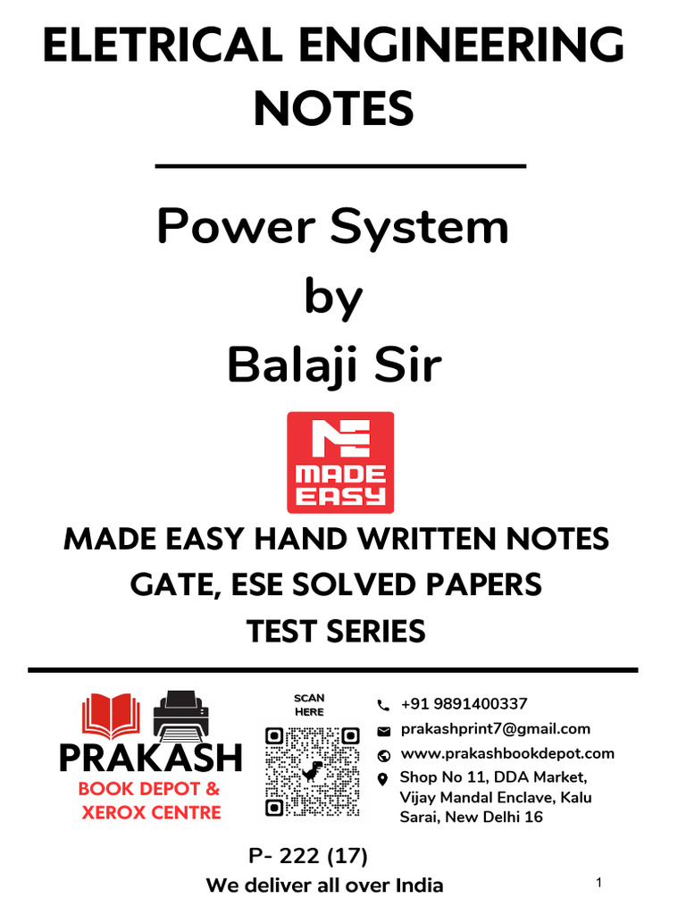 Power System, Balaji Sir | PDF
