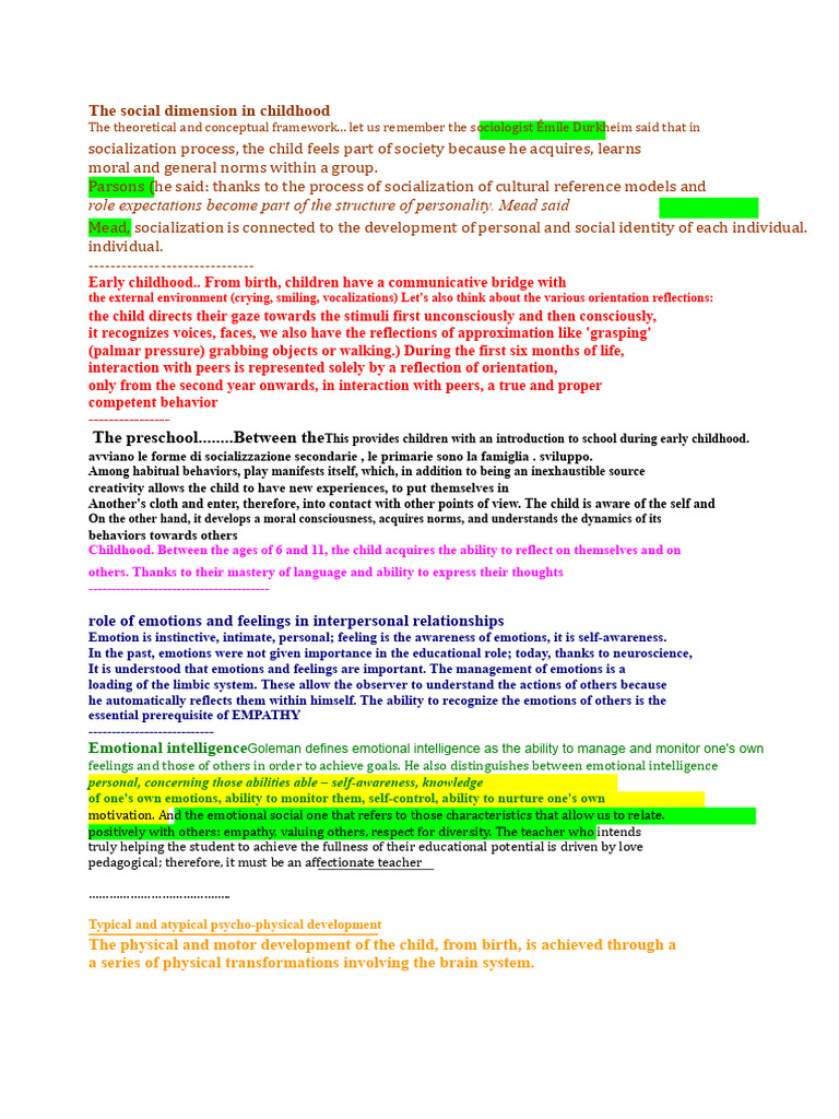 Understanding Childhood Social Development | PDF | Attention Deficit ...