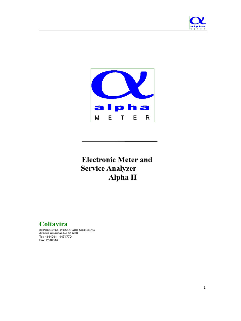 Alpha II Electronic Meter Overview | PDF | Modem | Power Supply