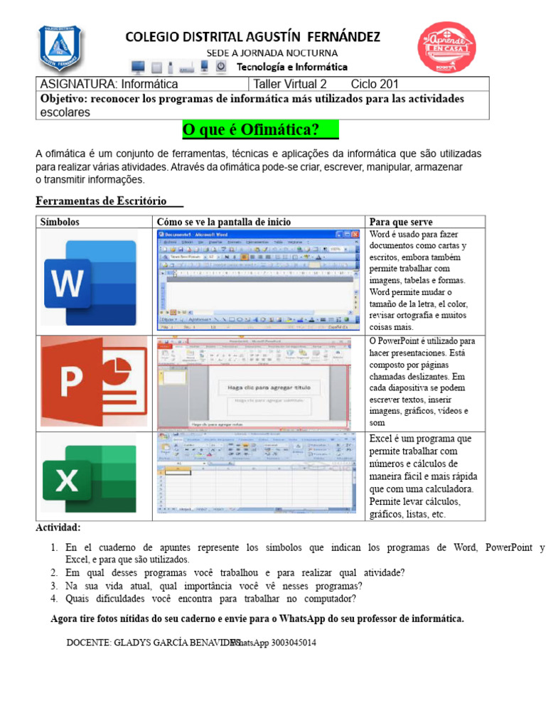 Ferramentas de Ofimática para Estudantes | PDF | Informação | Microsoft ...