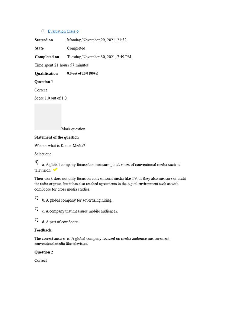 Evaluation Class 6 Mobile Digital Marketing | PDF | Http Cookie | Mobile App