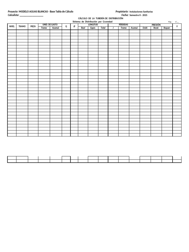 Base de Tablas Sanitarias | PDF | Tecnologías de gas | Poder (Física)