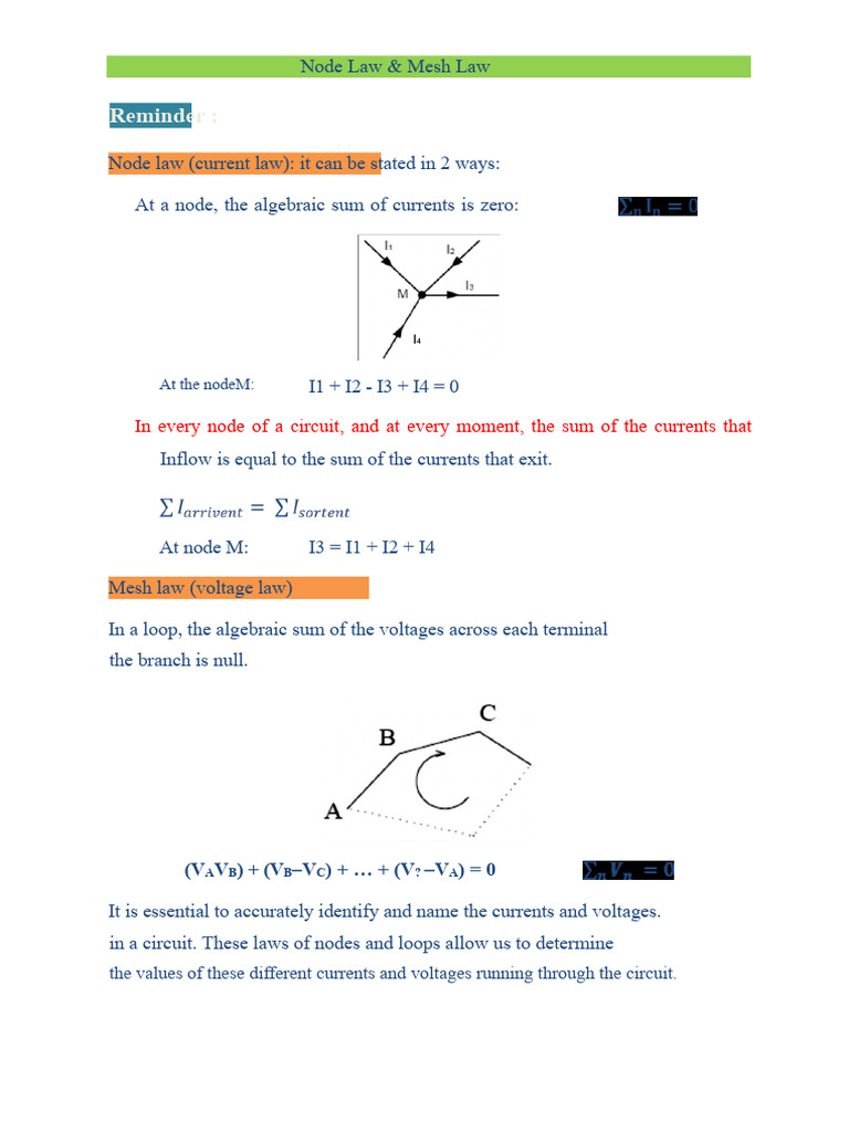 Mesh Law Exercise | PDF | Voltage | Electrical Circuits