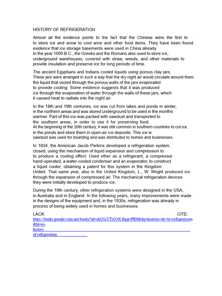 Evolution of Refrigeration Technology | PDF