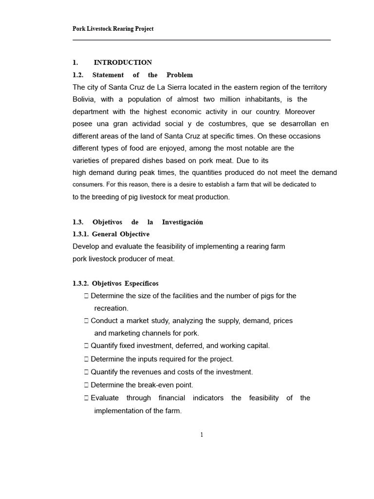 Pig Rearing Project | PDF | Pig | Meat