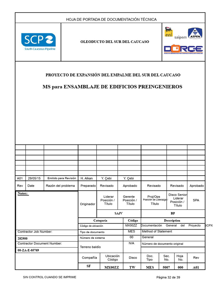 Declaración de Método para La ENSAMBLADURA DE EDIFICIOS PREINGENIEROS ...