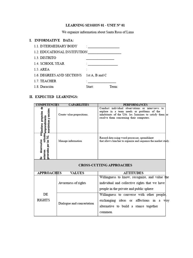 03 Learning Session Ept 1st Grade | PDF | Teachers | Learning
