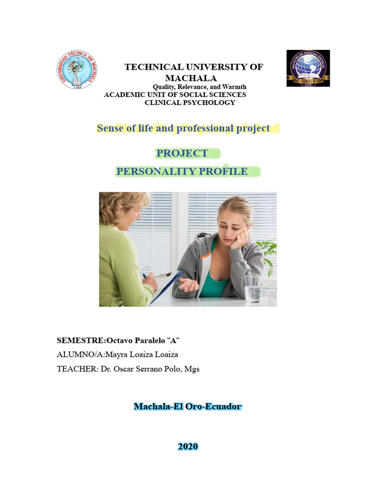 Clinical Psychology Personality Profile | PDF | Psychological Concepts ...
