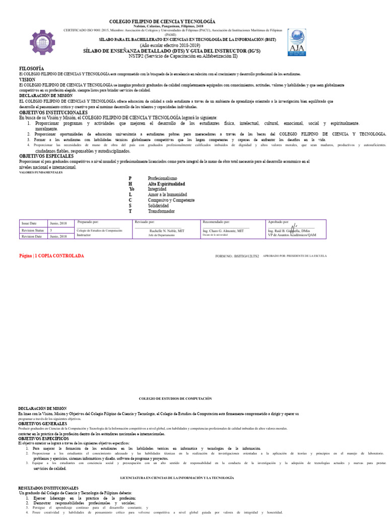 SILABO DEL CURSO LTS2 2018_EDITADO | PDF | Software | Enseñando