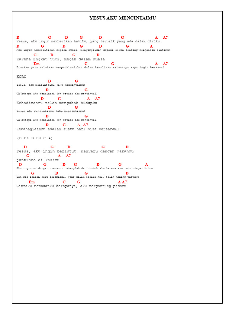 Yesus Aku Cinta Kamu | PDF