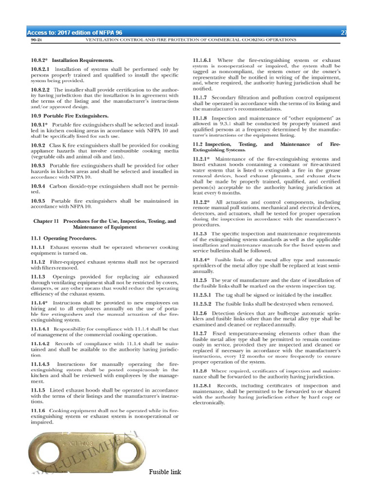 NFPA 96 - Maintenance | PDF