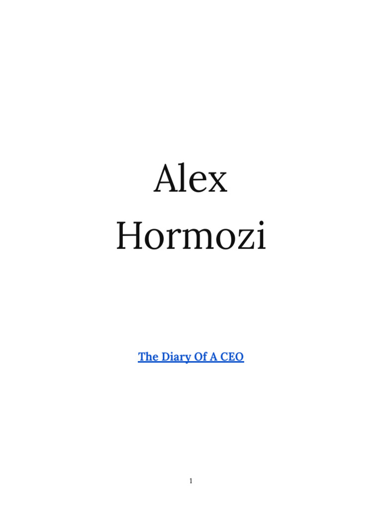 Alex Hormozi _ E235 | PDF