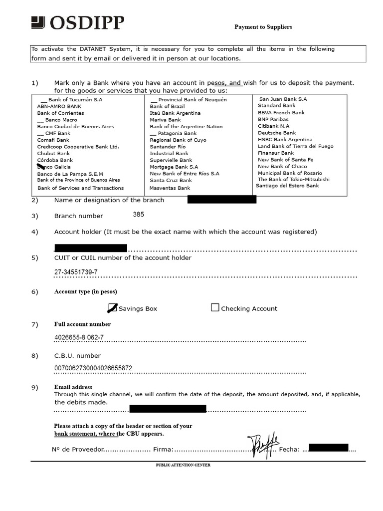 Adhesion To Datanet | PDF | Argentina | Financial Services