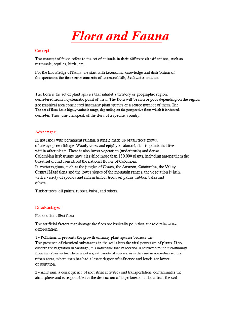 Flora and Fauna-19-20 | PDF | Plants | Botany
