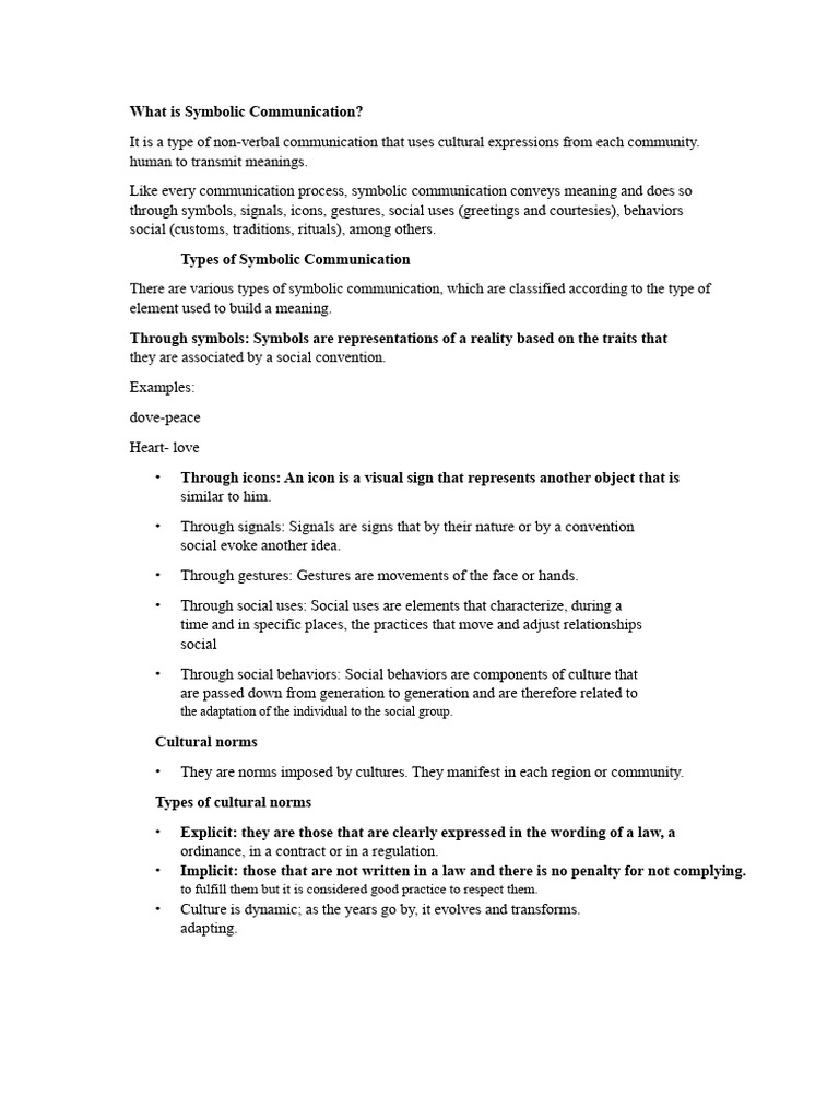 What Is Symbolic Communication? | PDF | Communication | Social Psychology