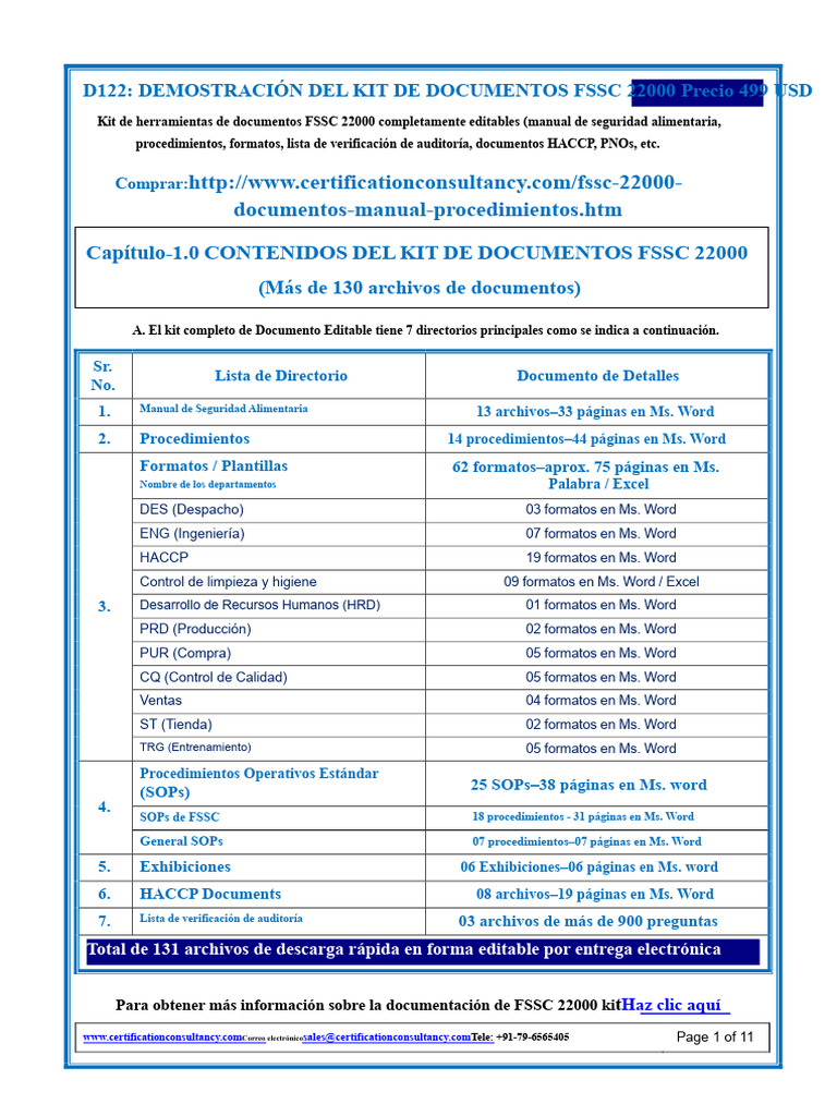 Kit de Documentos FSSC | PDF | Microsoft PowerPoint | Software