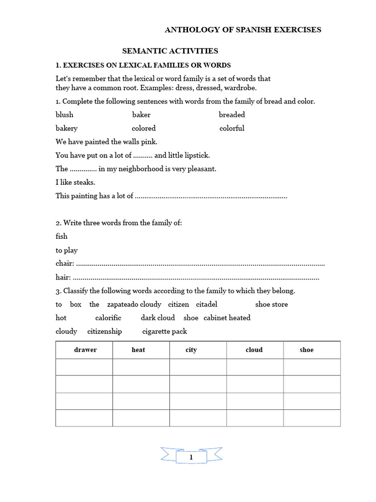 Anthology Spanish | PDF | Word | Semantics