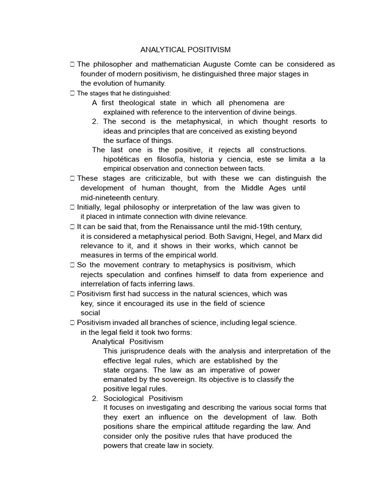 Analytical Positivism | PDF | Positivism | Jurisprudence