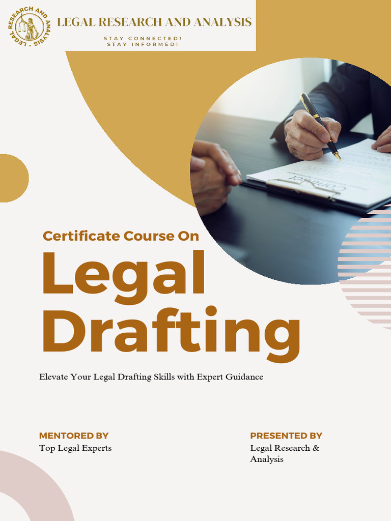 Legal Drafting Certificate Course | PDF | Expert | Lawyer