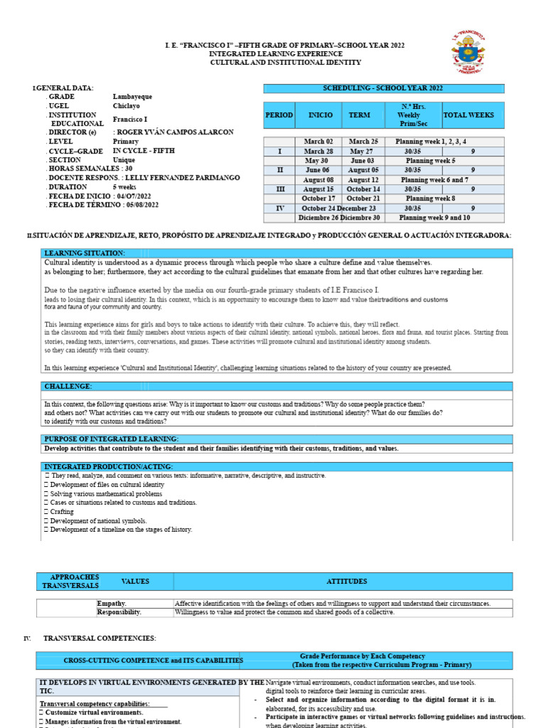 Fifth Grade Cultural Identity Curriculum | PDF | Multiplication ...