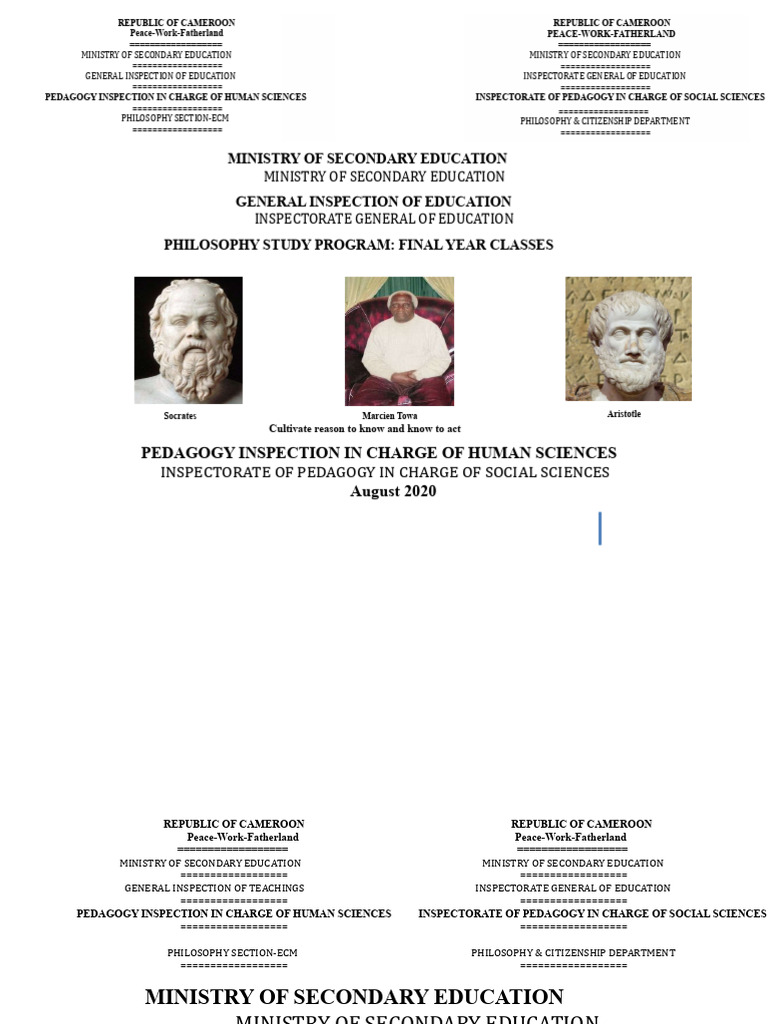 Philosophy Program For Senior Year C-D-E-TI | PDF | Knowledge | Curriculum